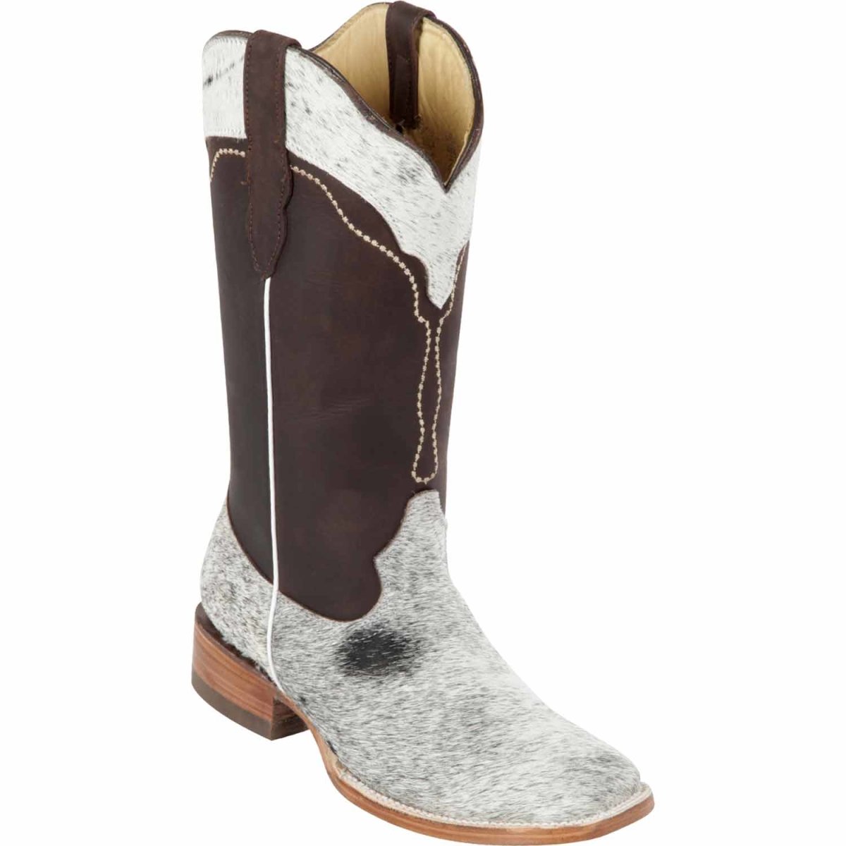 Botas de Cuero con Pelo de Vaca para Mujer en Horma Rodeo Q322V2504 – CaballoBronco.com