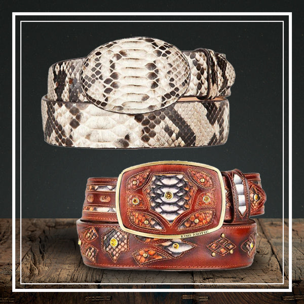 Cintos de Piel de Piton y Piel de Tiburon Originales para Hombre ...