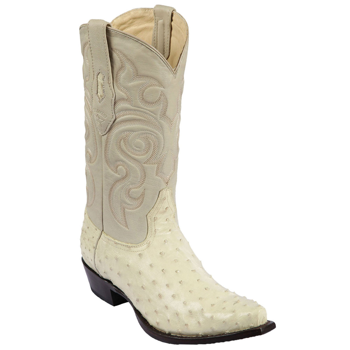 Botas de Avestruz Original Punta Recortada Color Beige - Los Altos Boo ...