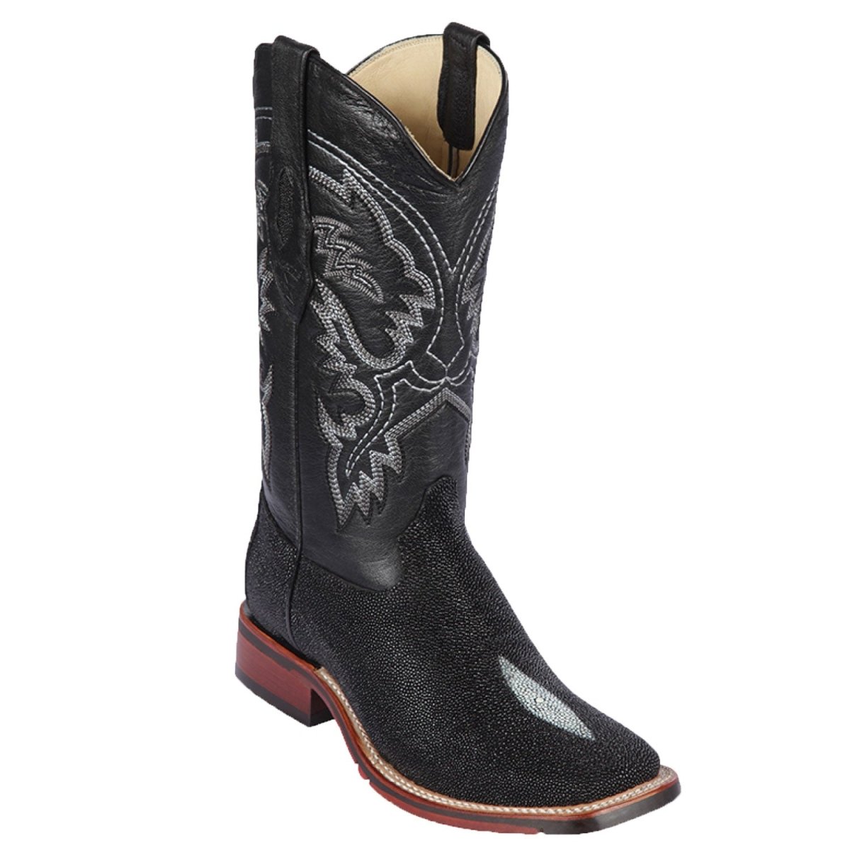 Pearl Simple Manta Ray Boots Original Wide Square Toe -Los Altos Boots ...