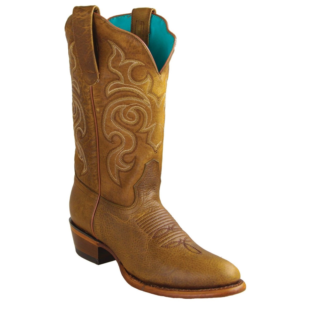 Botas de Piel Original Punta Oval Para Dama Rage Color Miel - Los Alto
