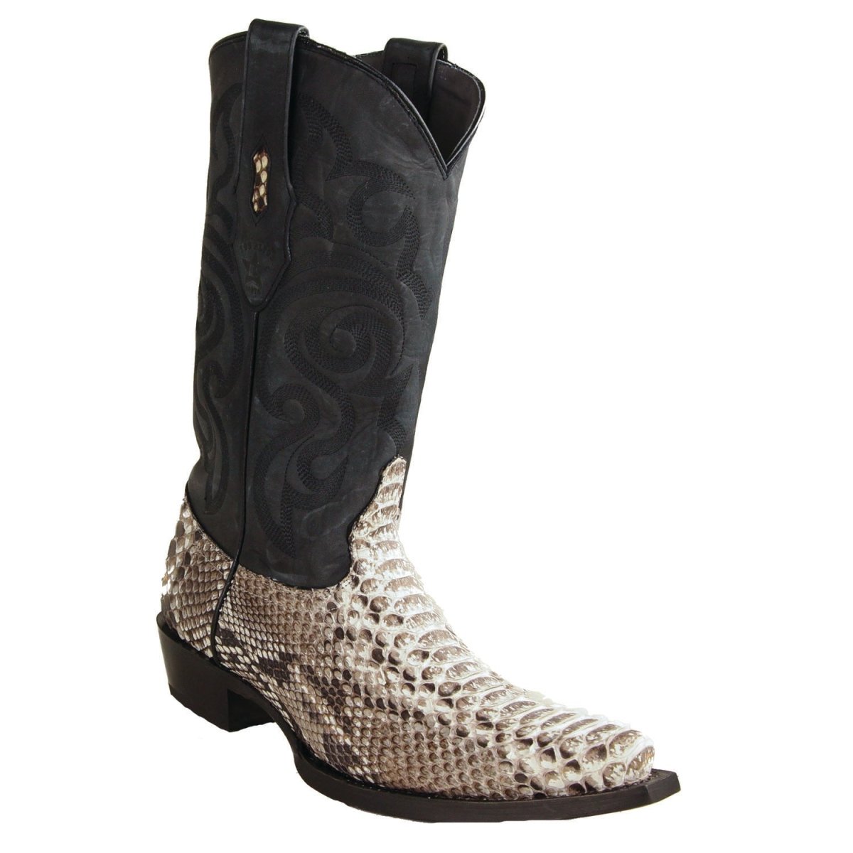 Original Python Boots Cut Toe Natural Color Suede - Los Altos Boots ...