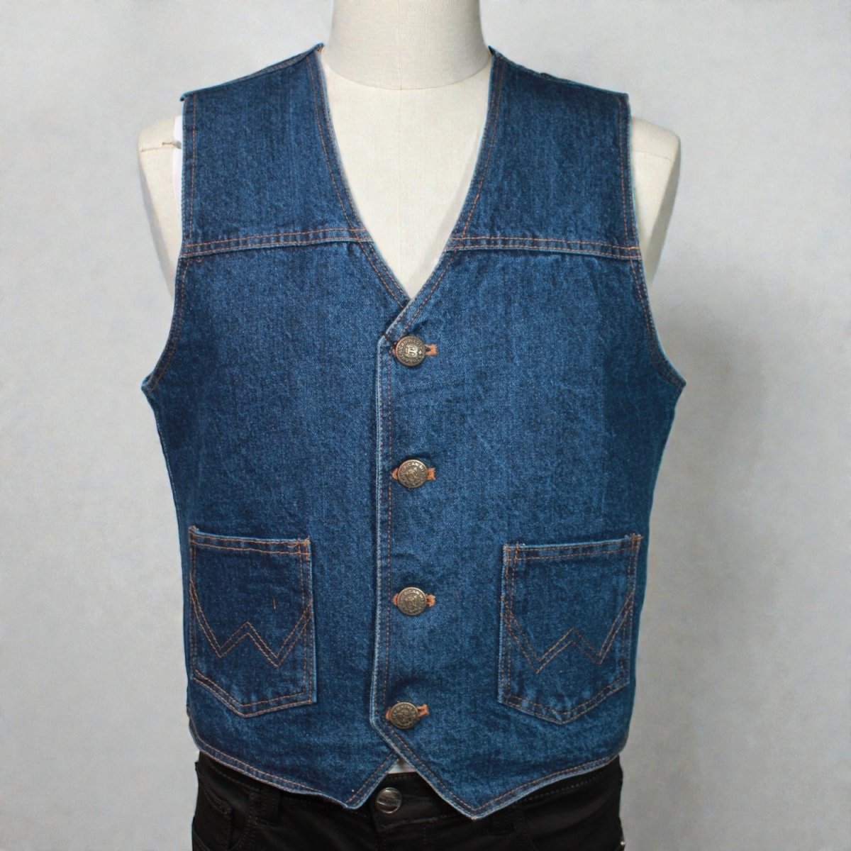 Chaleco de Mezclilla para Hombre con Botones Western – CaballoBronco.com