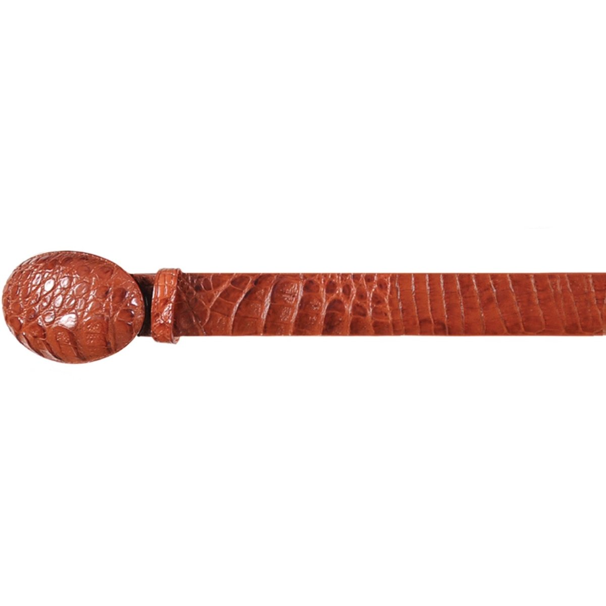 Original Cognac Caiman Crocodile Belly Cowboy Belt - Los Altos Boots
