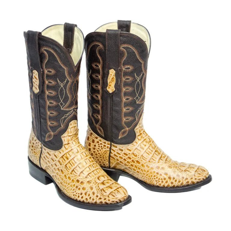 El Reparo Men's Print Caiman Hornback Round Toe Boots - Oryx ...