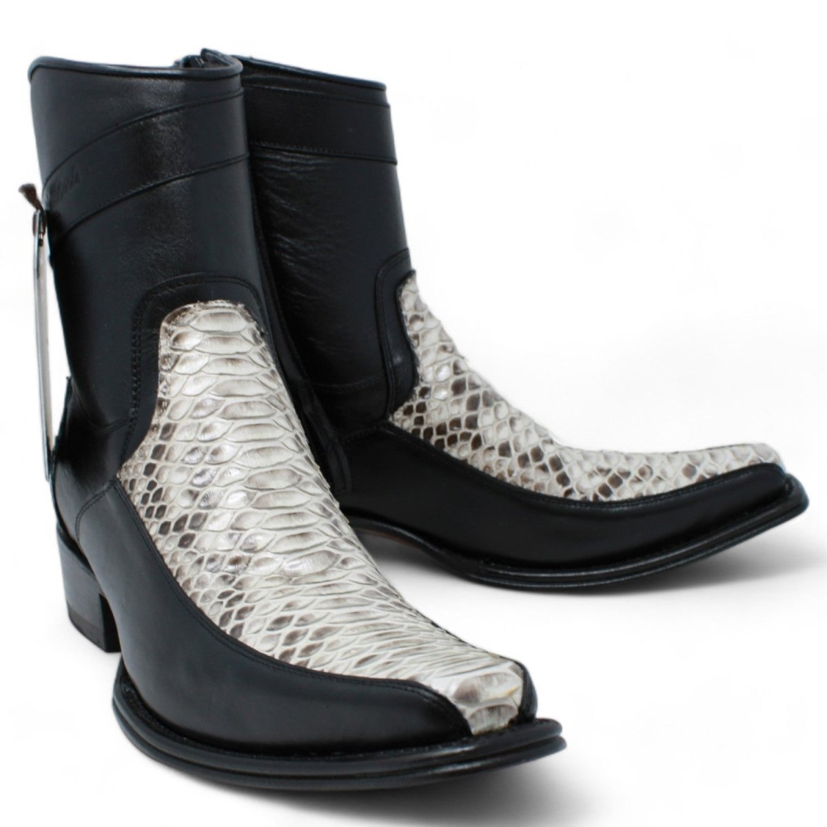 Botas de Piton y Venado Original Punta Europea Cuadrada - Natural ...