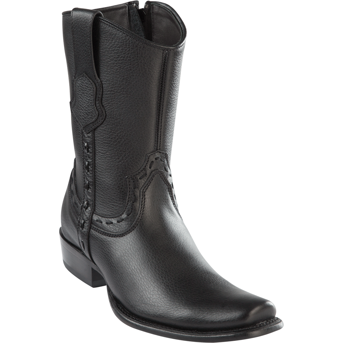 Original Leather Short Boots Dubai Tip Black Color - Wild West Boots ...