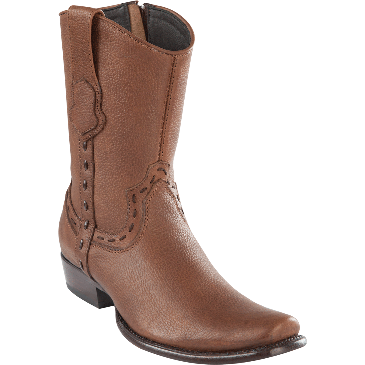 Botas Cortas de Piel Original Punta Dubai Color Cafe - Wild West Boots ...