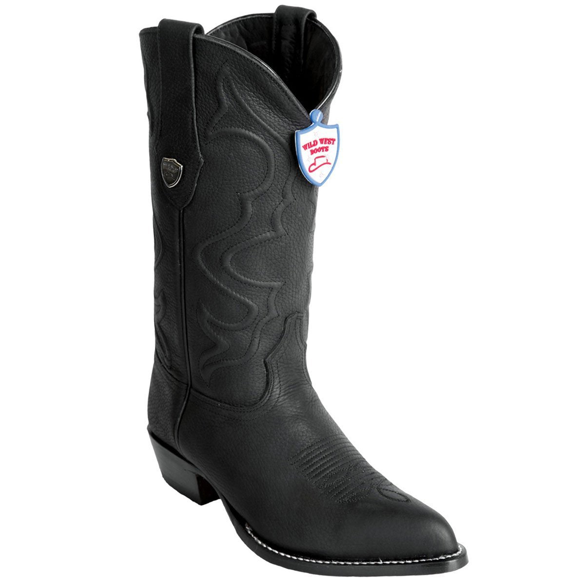 Botas Vaqueras de Cuero Grisly Horma Puntal Color Negro - Wild West Bo ...