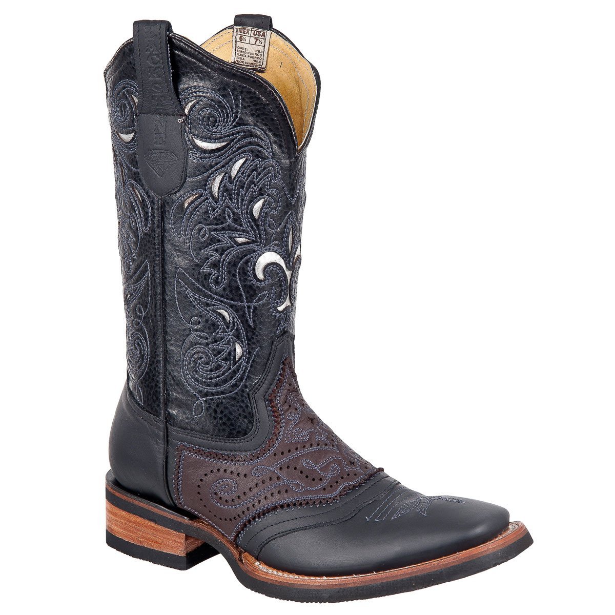 Botas de Cuero Rodeo Corte Laser ROD-010-Negro