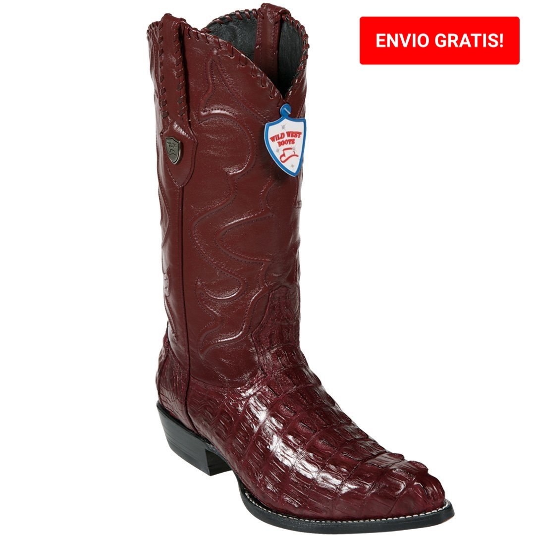 Original Caiman Tail Crocodile Boots Last Puntal Color Cognac - Wild W ...
