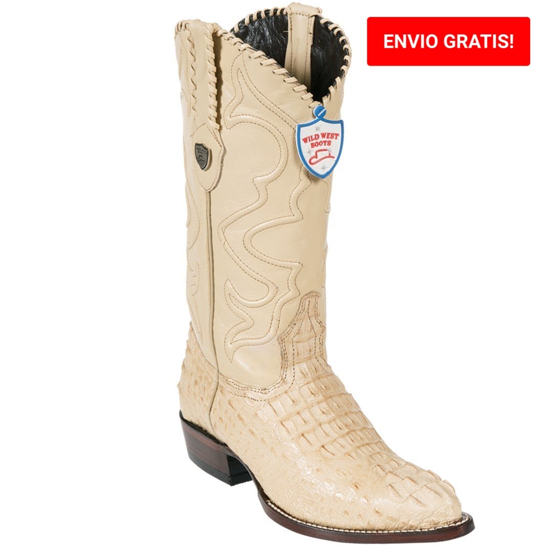 Botas de Cocodrilo Caiman Lomo Original Horma Puntal Color Arena - Wil ...