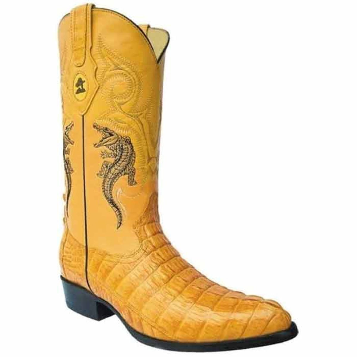 Botas de Cocodrilo Caiman Original Horma Puntal Color Mantequilla ...