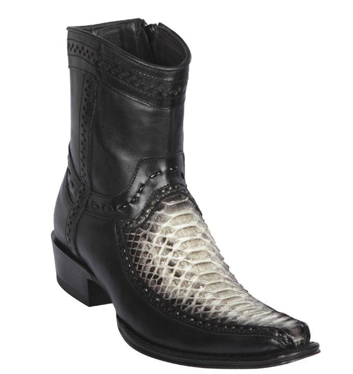 Botas Cortas de Piton y Venado Original Punta Europea Color Natural ...