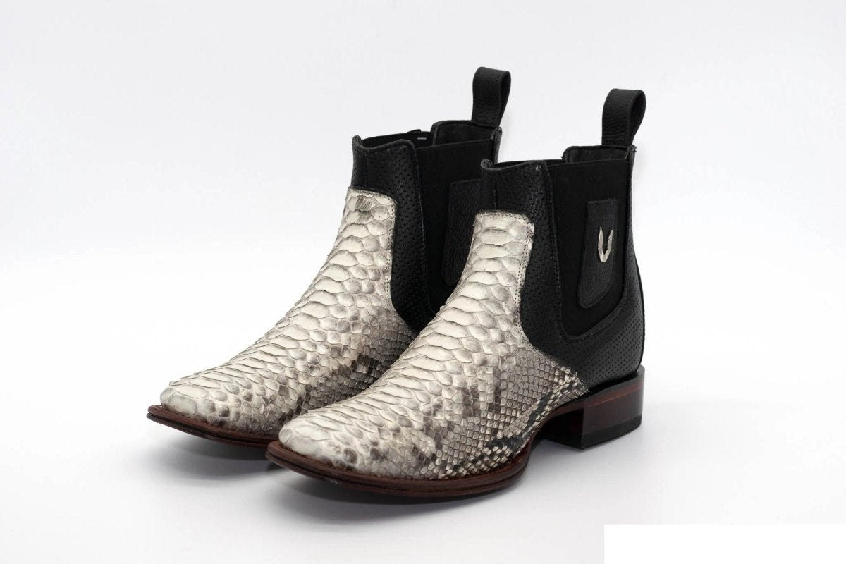 Botin de Piton Punta Cuadrada para Hombre Color Natural — CaballoBronco.com