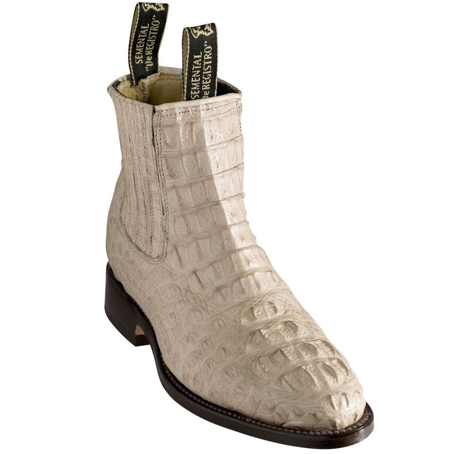 Botines Charros de Cocodrilo Caiman Cola Original Color Arena (Oryx ...