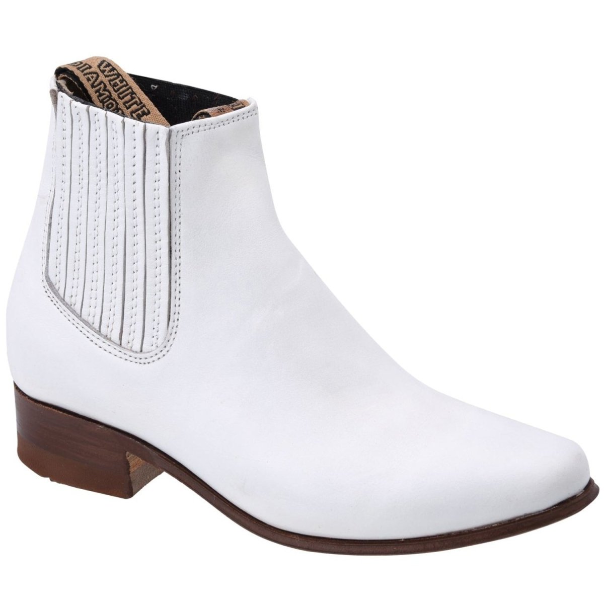 Original Napa Leather Charro Boots for Young People in White ...