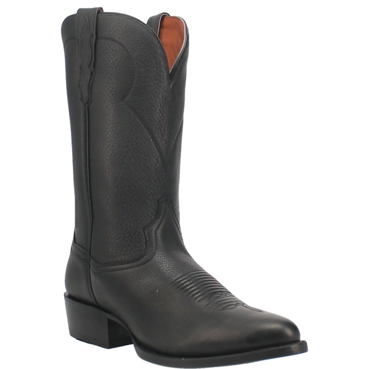 Dan Post Men's Pike Genuine Leather Round Toe Boots - Black ...