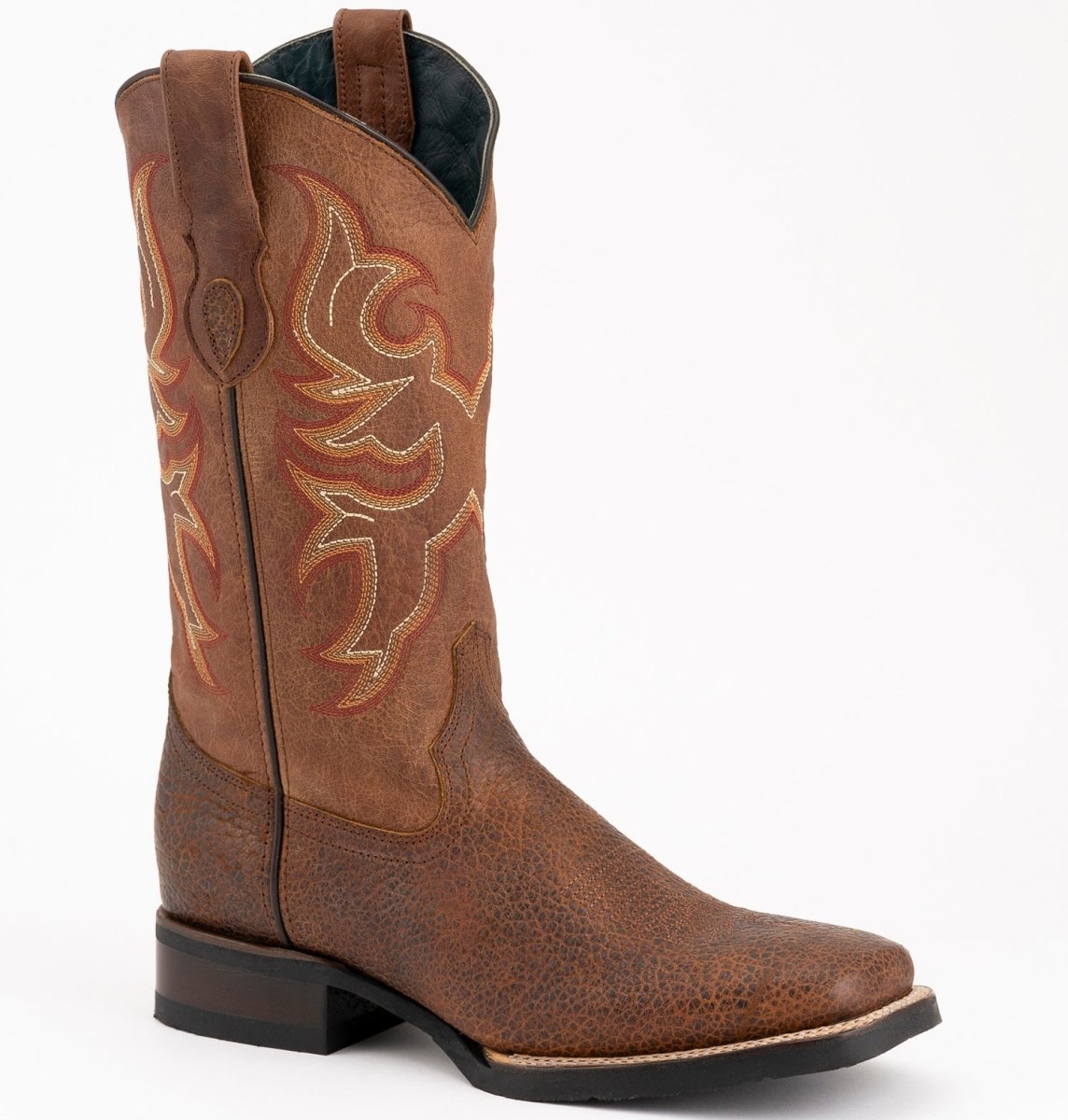Men's Ferrini Toro Leather Boots Handcrafted Brandy 1299355