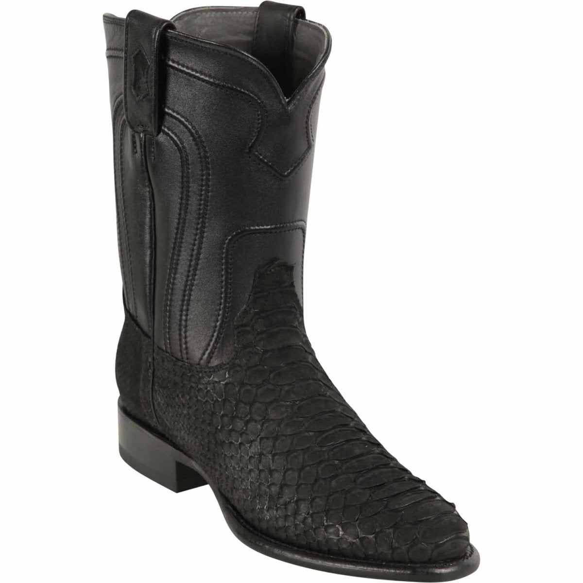 Botas de Piton Original Punta Redonda Roper Color Negro Gamusa - Los A ...