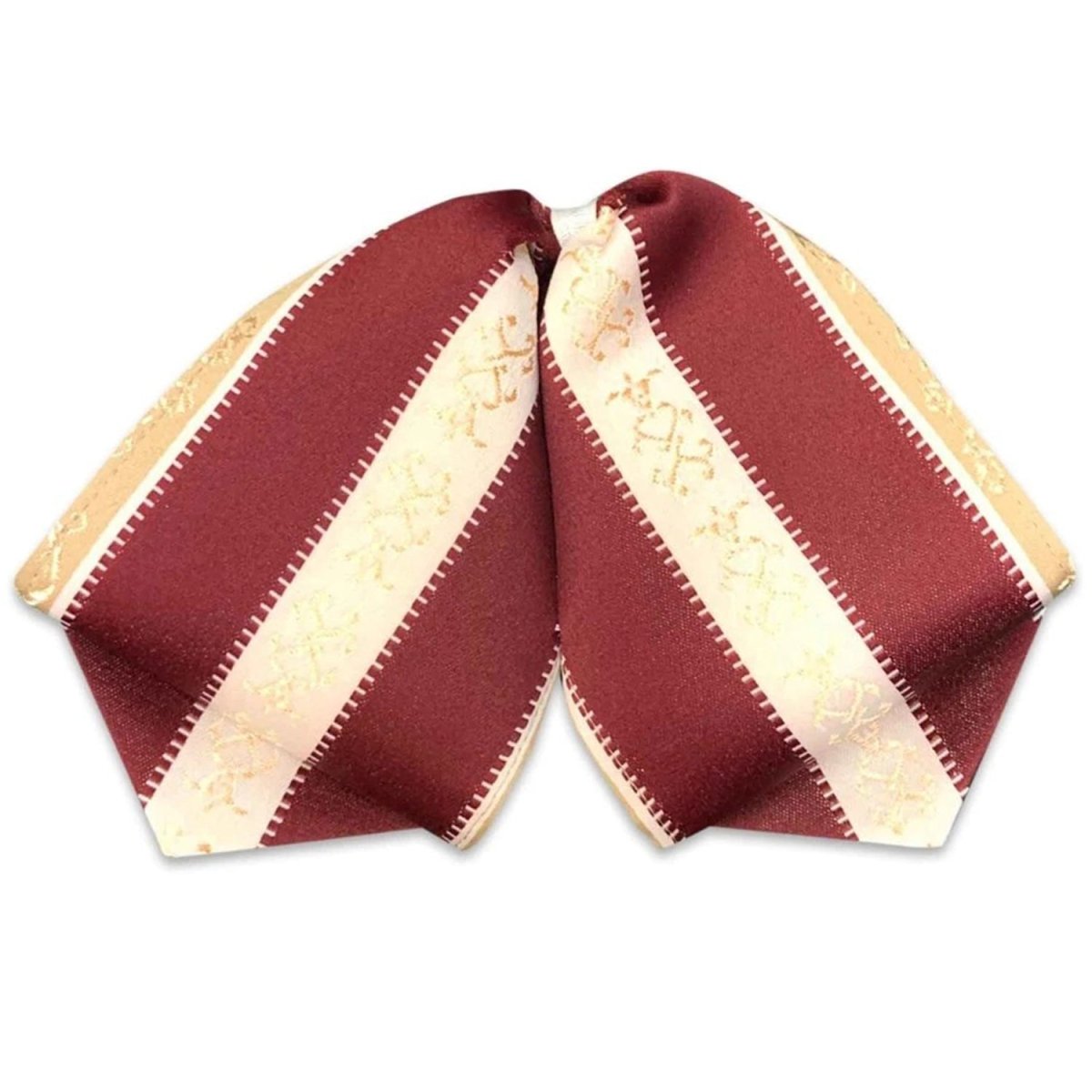 Moño Charro Fino Color Beige con Vino WD-894