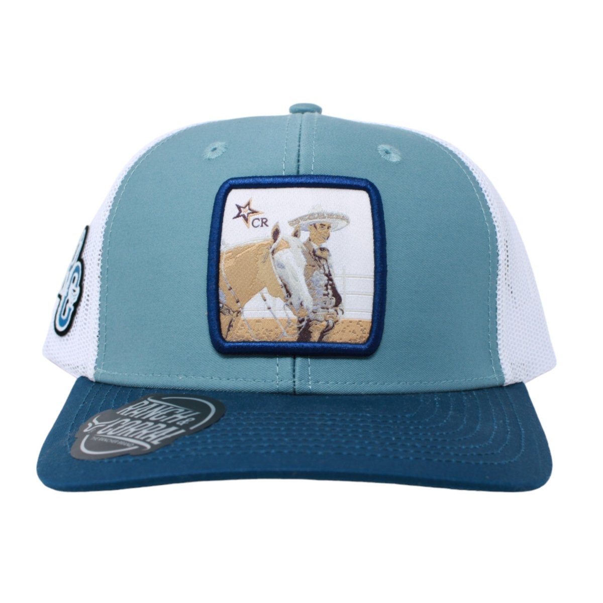 Ranch & Corral Trucker Hat with Charro Teal – CaballoBronco.com