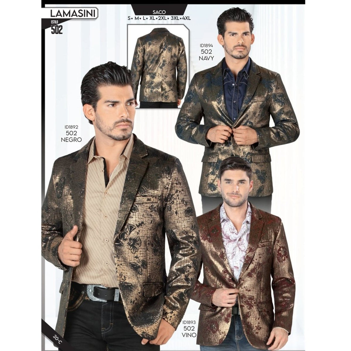 Saco Vaquero para Hombre (Linea Roberto Tapia) Color Oro y Vino ...